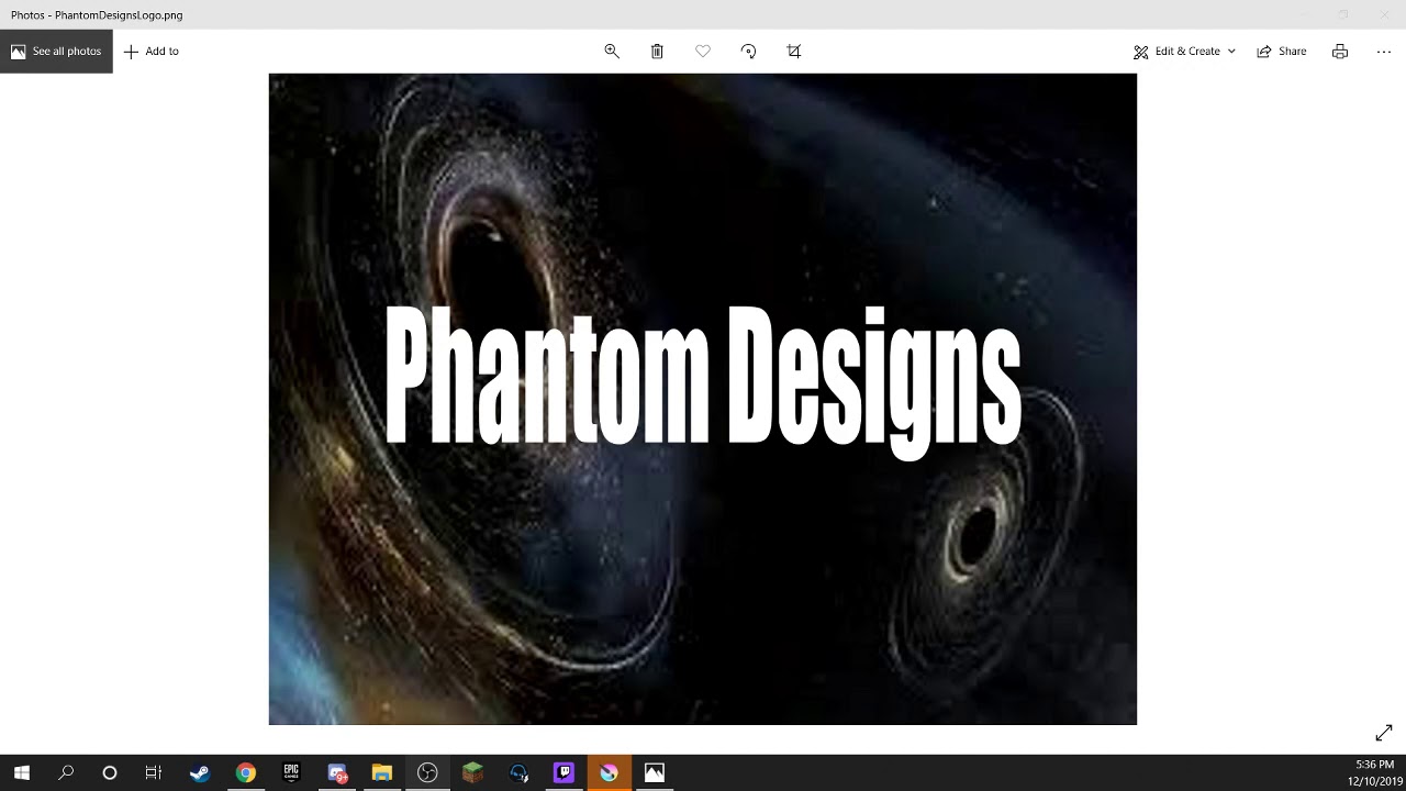 Phantom Graphic Design Logo That i made - YouTube
