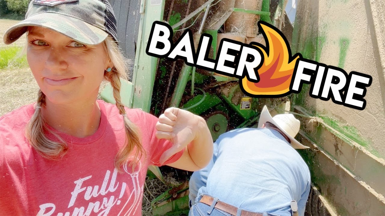 The Baler Caught on Fire! - YouTube