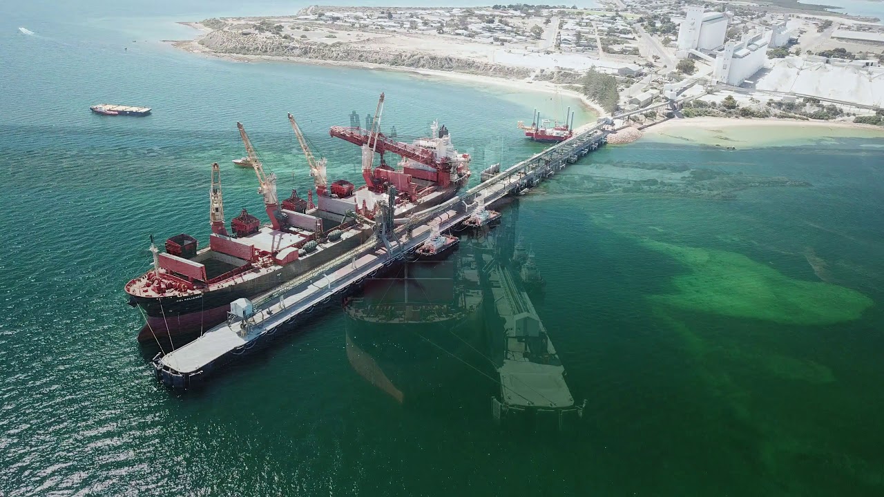 Thevenard, South Australia, Ship Loading - YouTube
