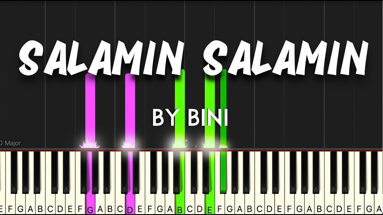 Salamin Salamin by BINI synthesia piano tutorial + sheet music & lyrics ...