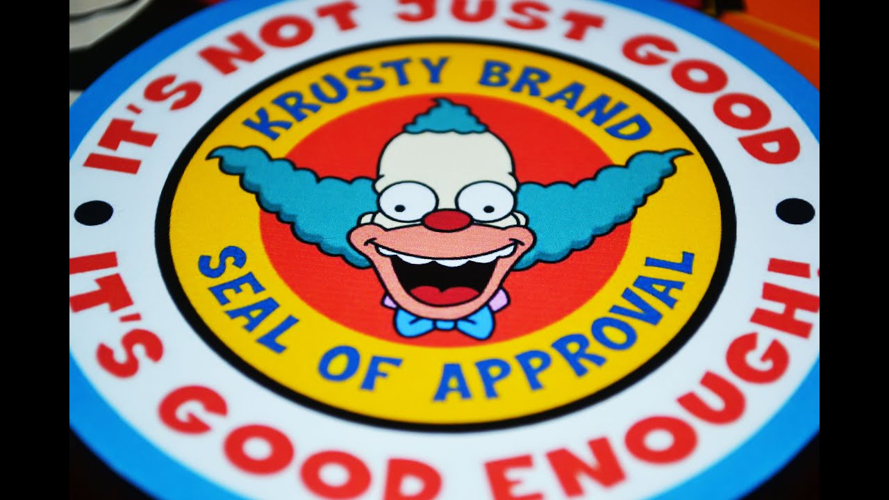 The Krusty Brand Seal of Approval is a sticker placed on all of Krusty ...
