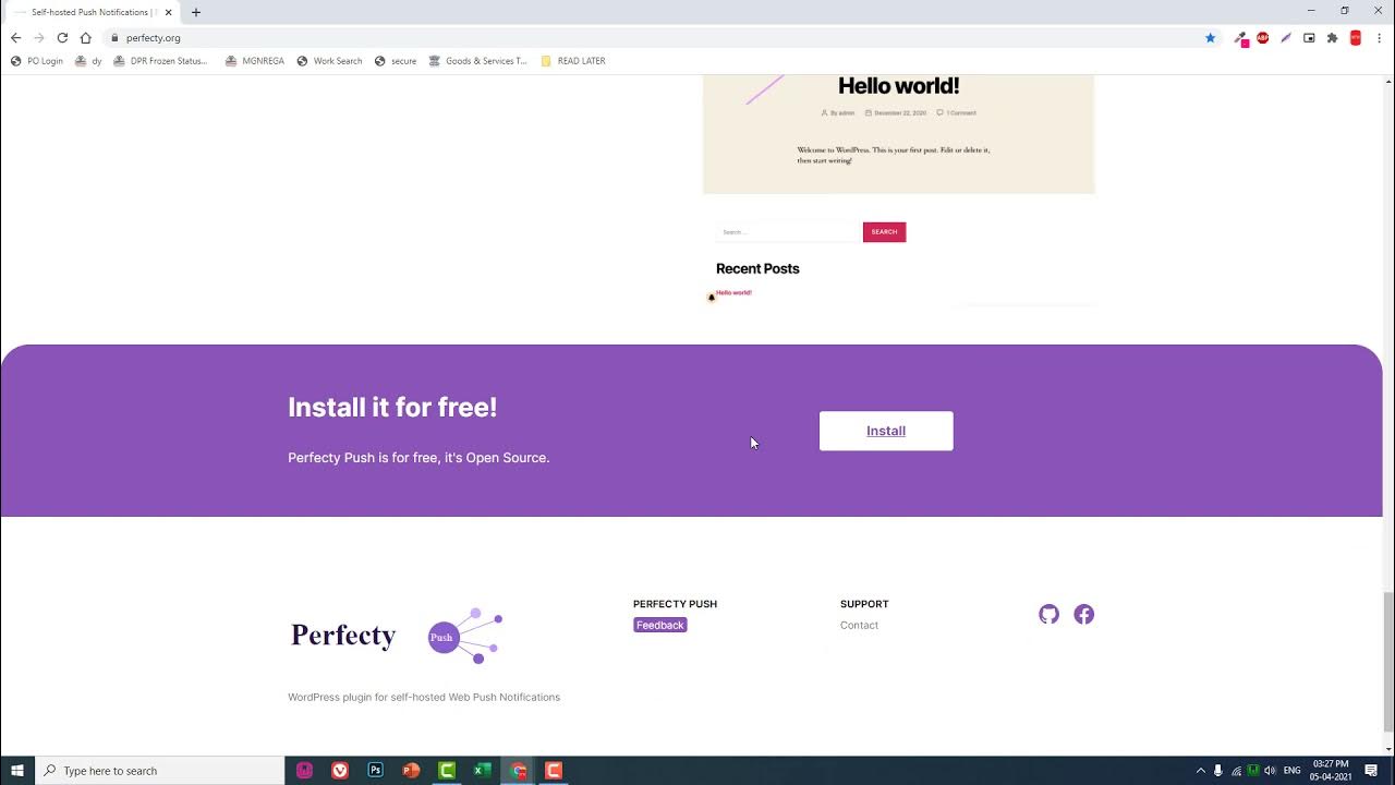 Free Unlimited Self Hosted Push Notification Plugin for WordPress Website | Perfecty - YouTube