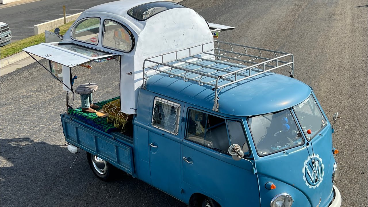 “Bubblicious” 1959 VW Double Cab Camper - YouTube