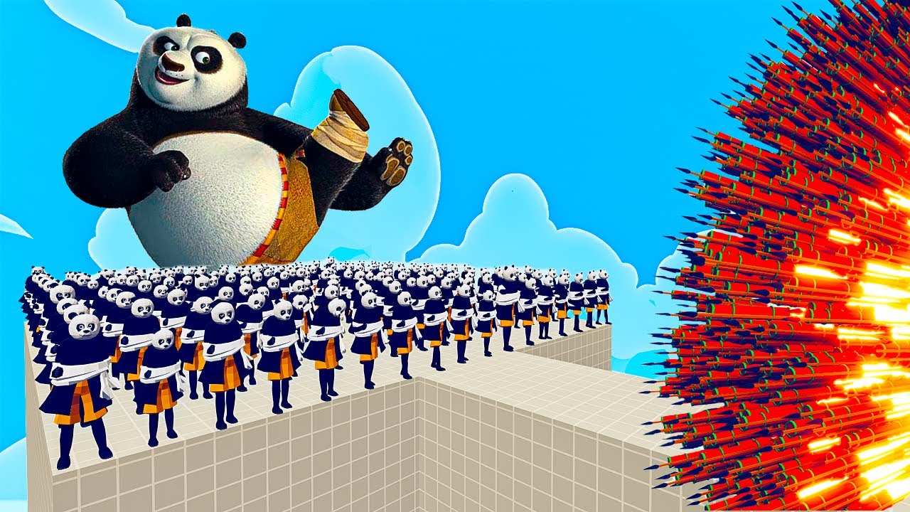 100x Kung Fu Panda + 2x GIANT vs 3x EVERY GOD - Totally Accurate Battle ...