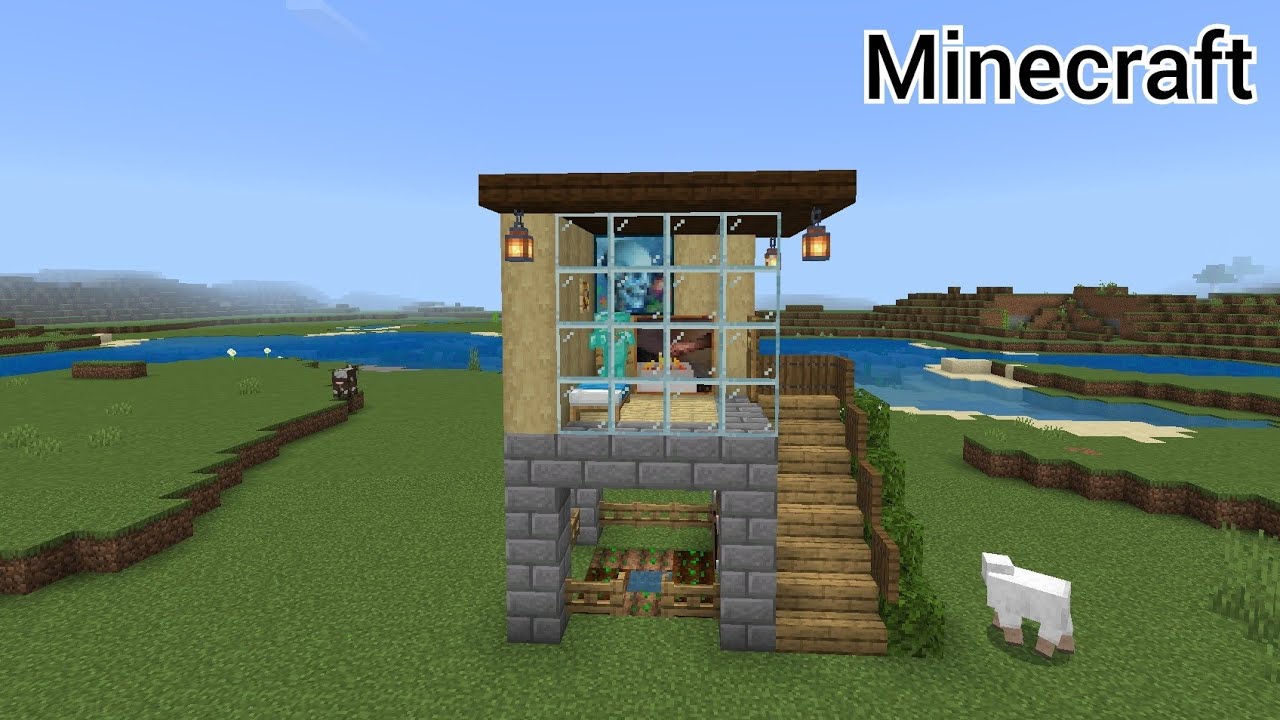 Minecraft : Building Small & Easy Starter House Step By Step - YouTube
