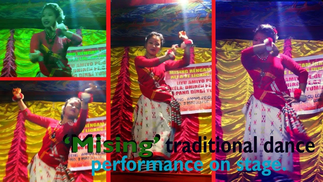 Amazing Mising traditional dance performance on stage. - YouTube