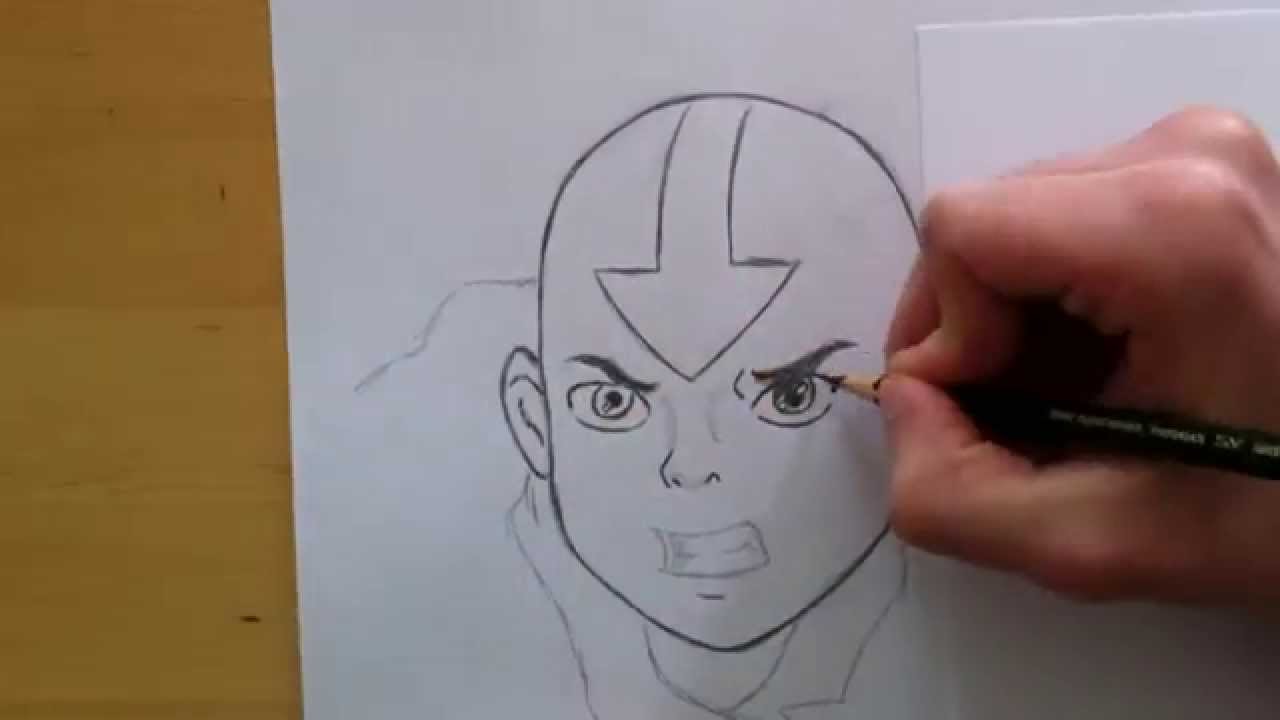 Speed drawing Aang from Avatar The Last Airbender ( 2014 + hd ) - YouTube