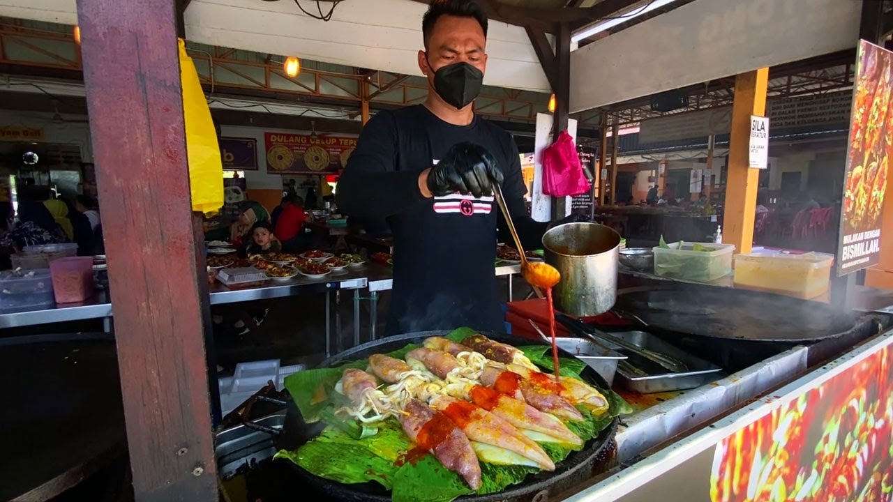 MALAYSIAN SEAFOOD - Sotong Bakar Talam & Colek Dulang @ Ikan Bakar ...