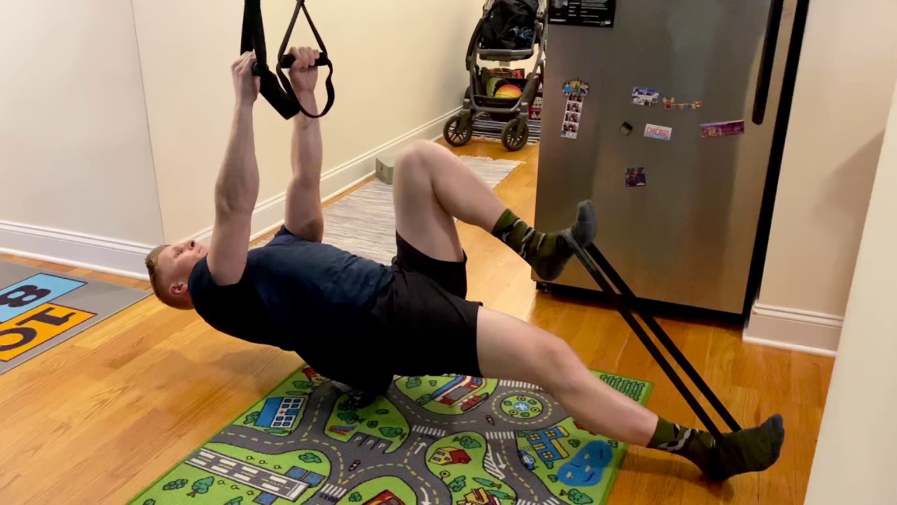 TRX ISO HOLD WITH BANDED HIP FLEXION/extension - YouTube