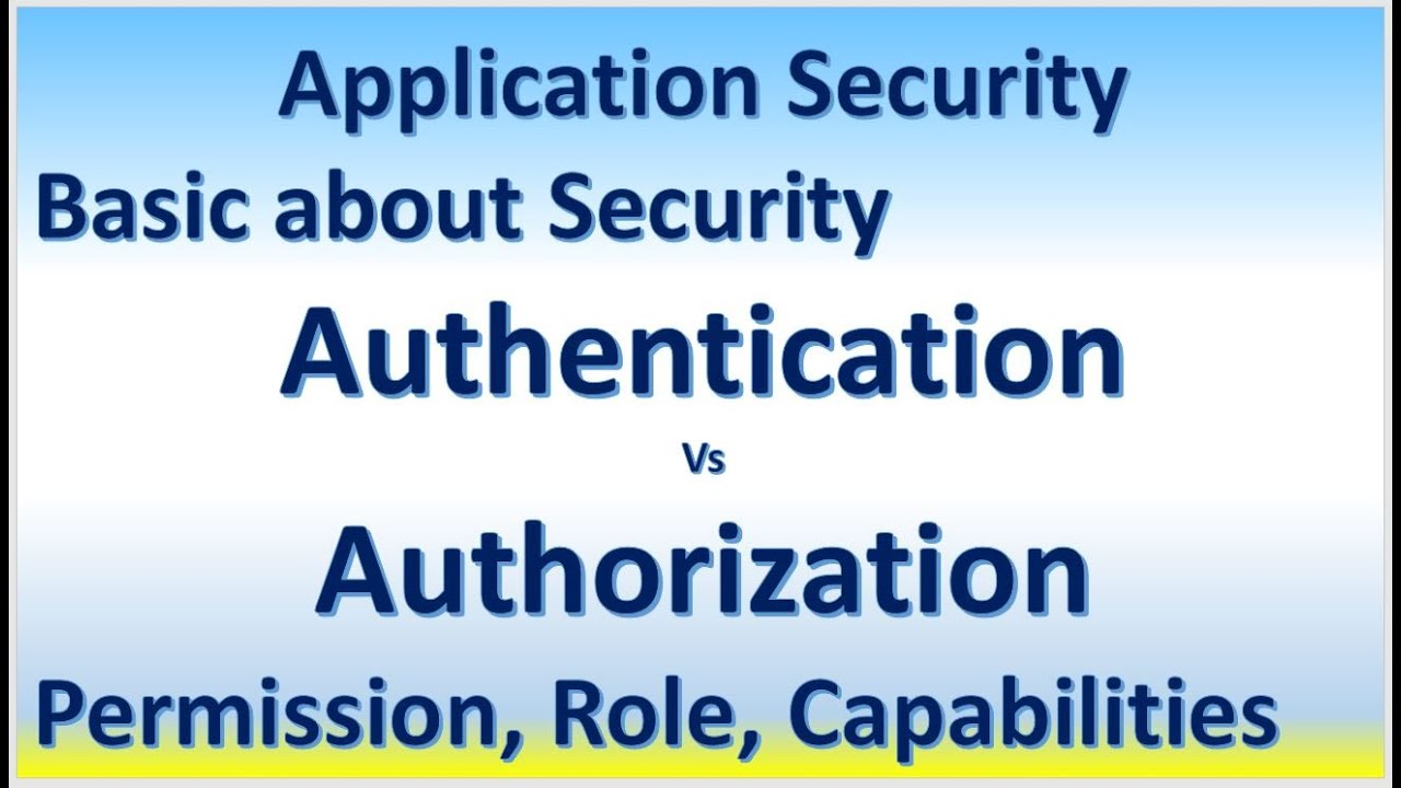 Application Security Basic about Security Authentication Authorization ...