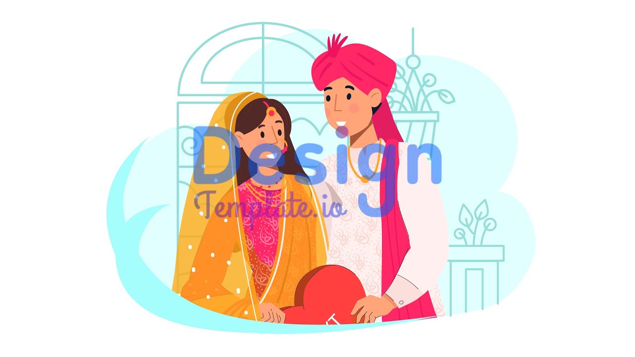 Wedding 2D Charcter Animation Scene After Effects Templates - YouTube