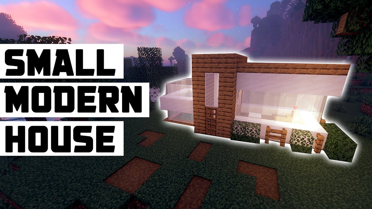 How to build a Small Modern House in minecraft Tutorial [ Girl builder ...