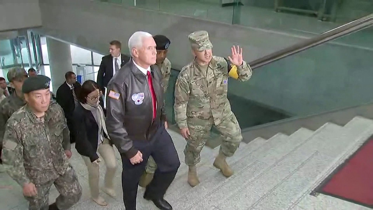 Vice President Mike Pence visits DMZ - YouTube