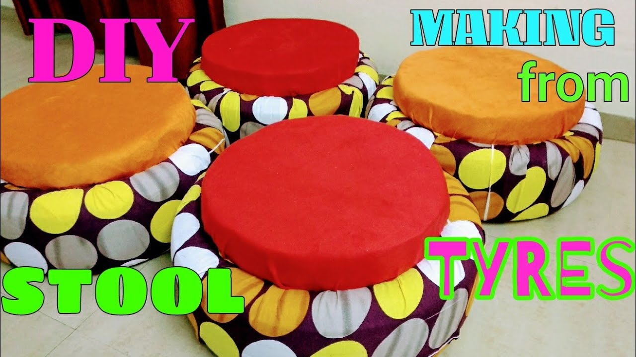DIY STOOL MAKING FROM USED TYRES II QUICK AND EASY TO MAKE - YouTube