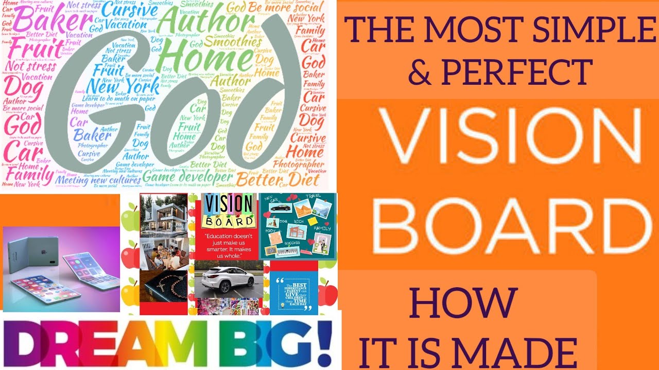 THE MOST SIMPLE & PERFECT VISION BOARD AND HOW IT IS MADE #VisionBoard ...