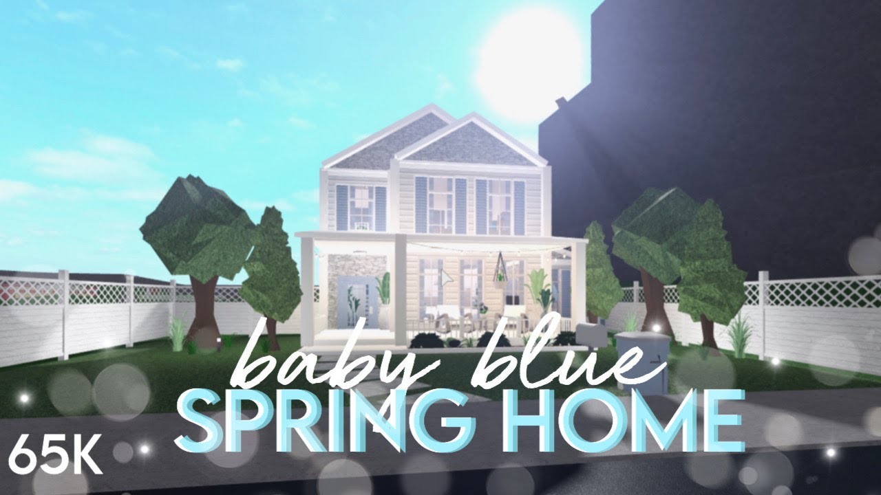 ROBLOX | Welcome to Bloxburg: Baby Blue Spring Home - YouTube