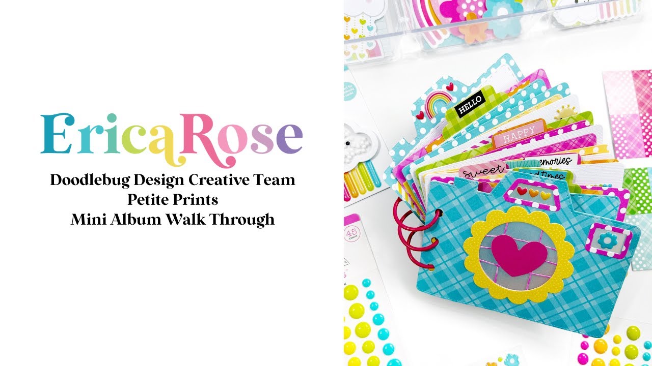 Doodlebug Design | Petite Prints | Mini Album Walk Through - YouTube