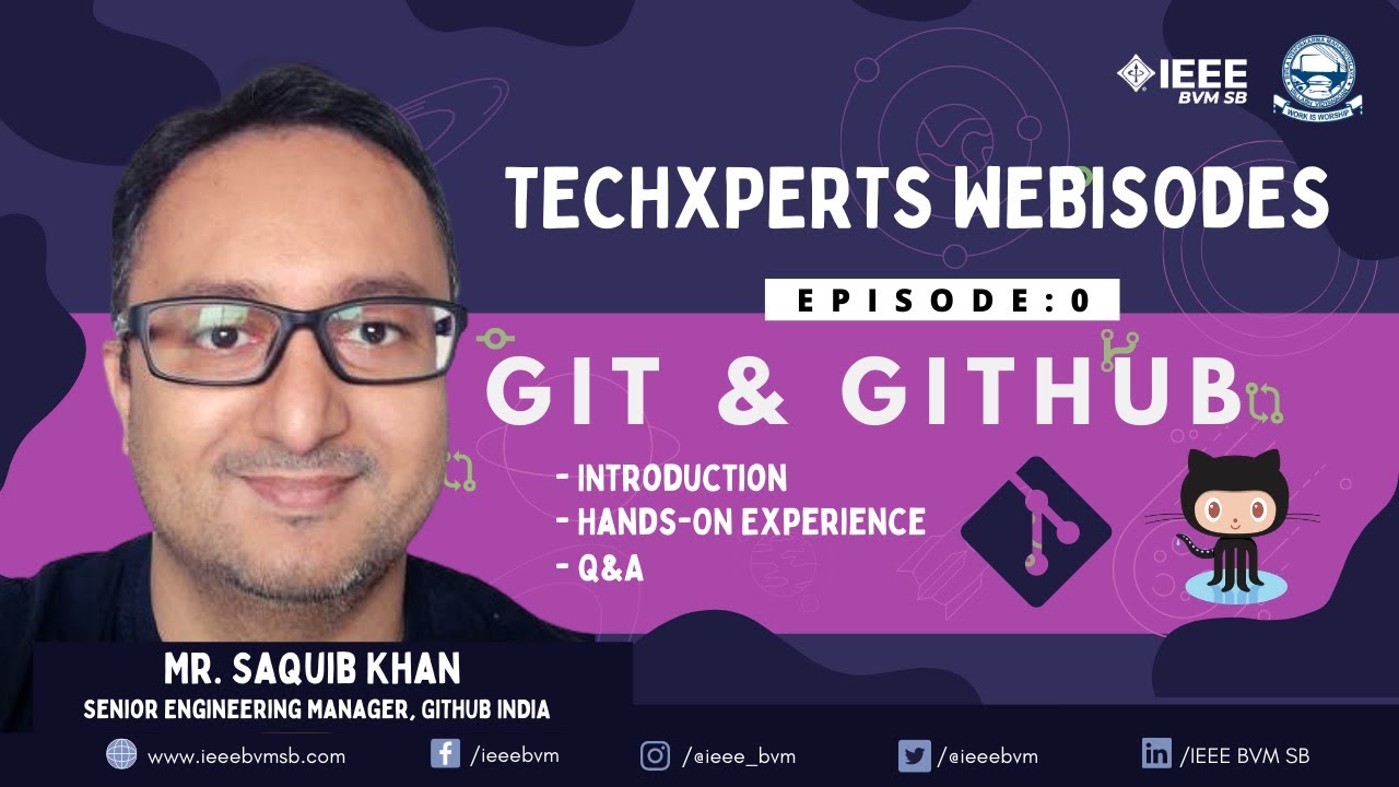 TECHXPERTS WEBISODES | Episode 0: Git & Github | Mr. Saquib Khan - YouTube
