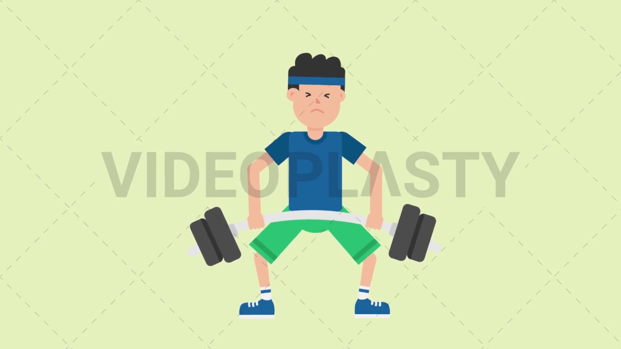 Man Lifting Barbell Deadlift Animation [MOV & GIF] - YouTube