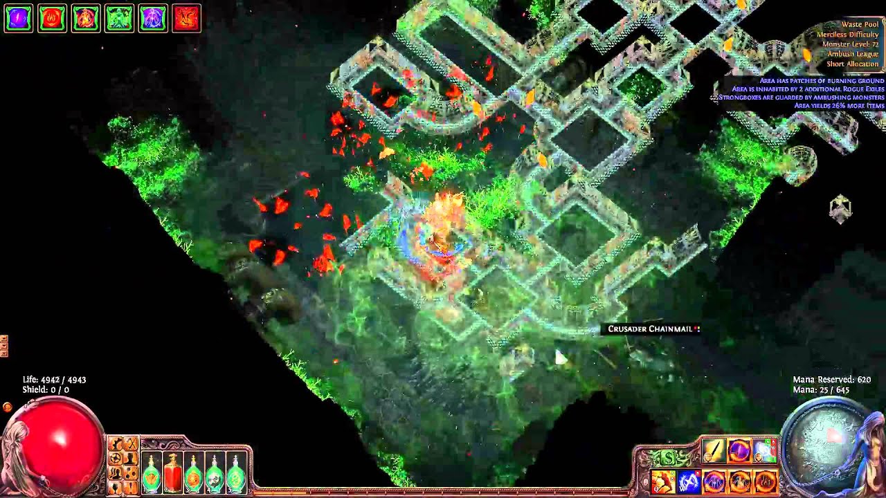 Path of Exile Waste Pool Map LVL 72 Scion Spectral Throw 80k dps - YouTube