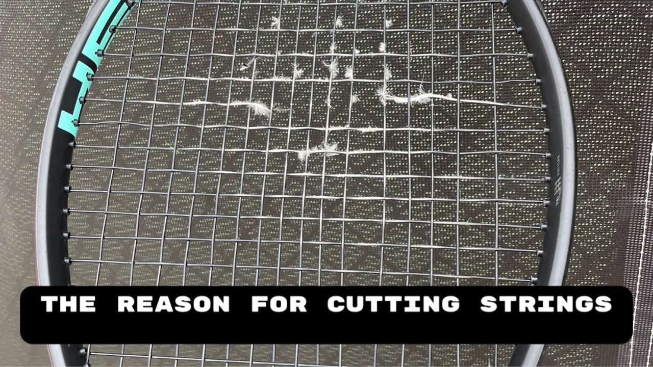 Why do people cut tennis racket strings? - YouTube