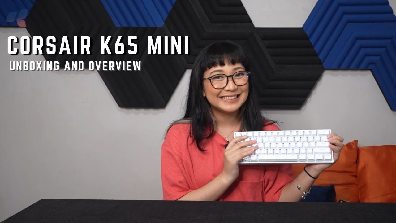 Corsair k65 mini gaming mechanical keyboard in white (unboxing and ...