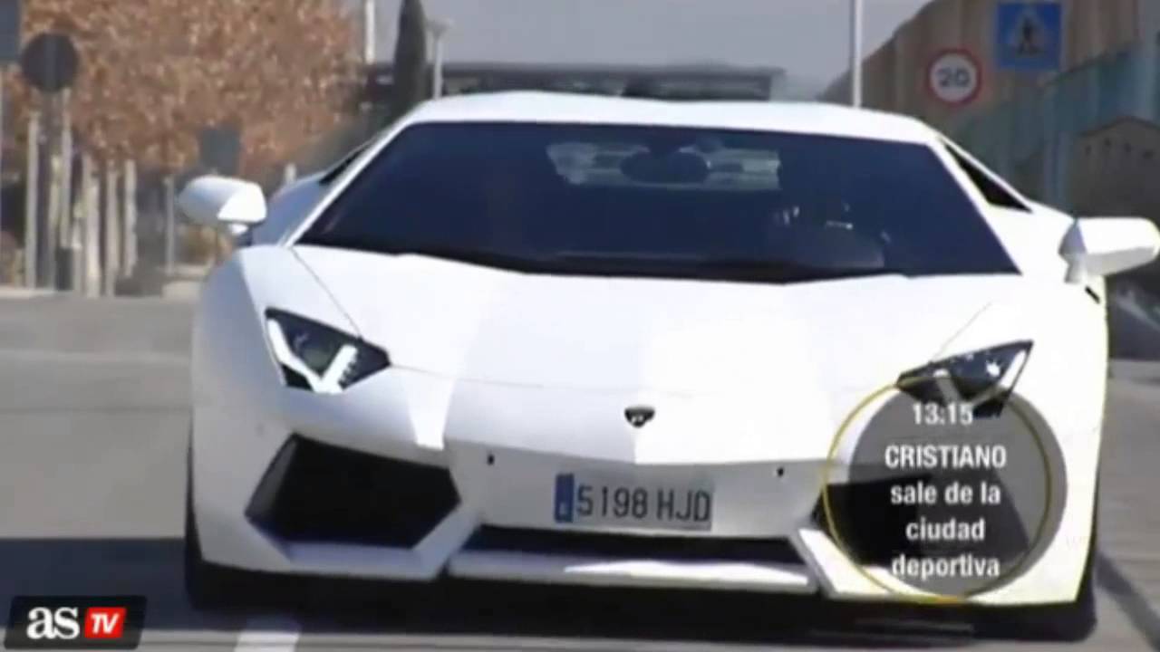 Cristiano Ronaldo Driving New Car Lamborghini Aventador After Training ...