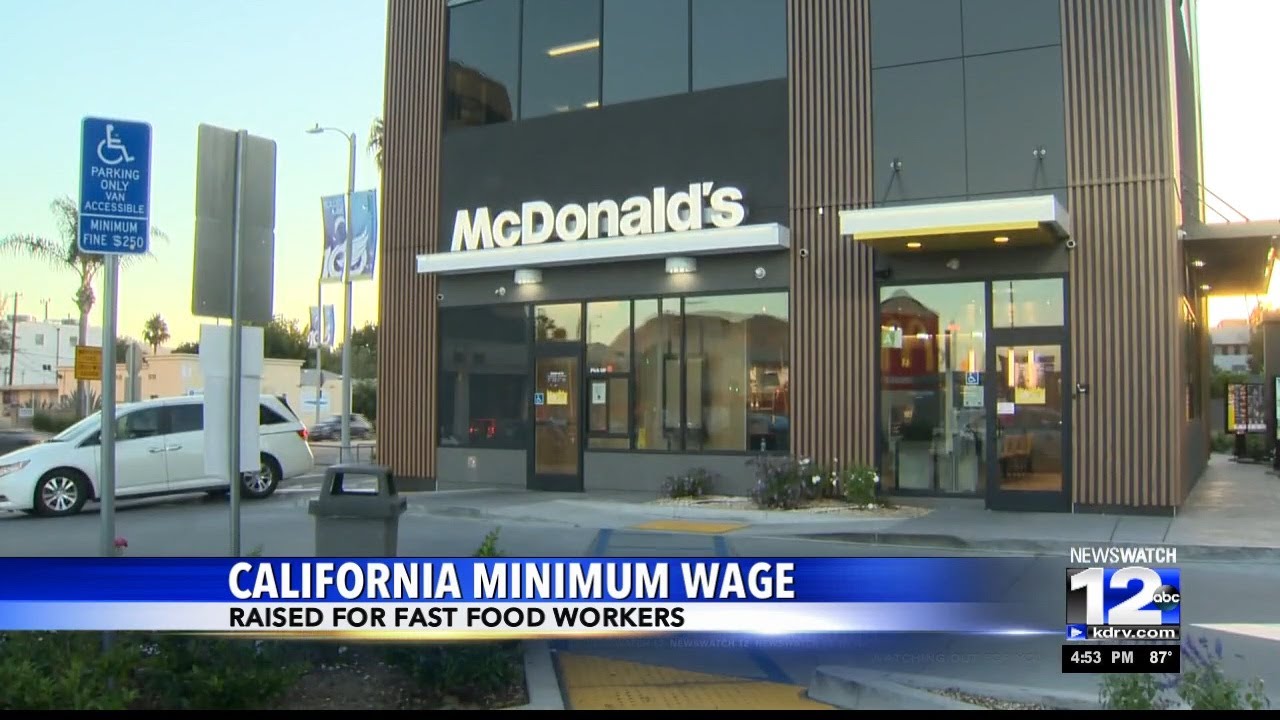 California raises minimum wage for fast food workers - YouTube