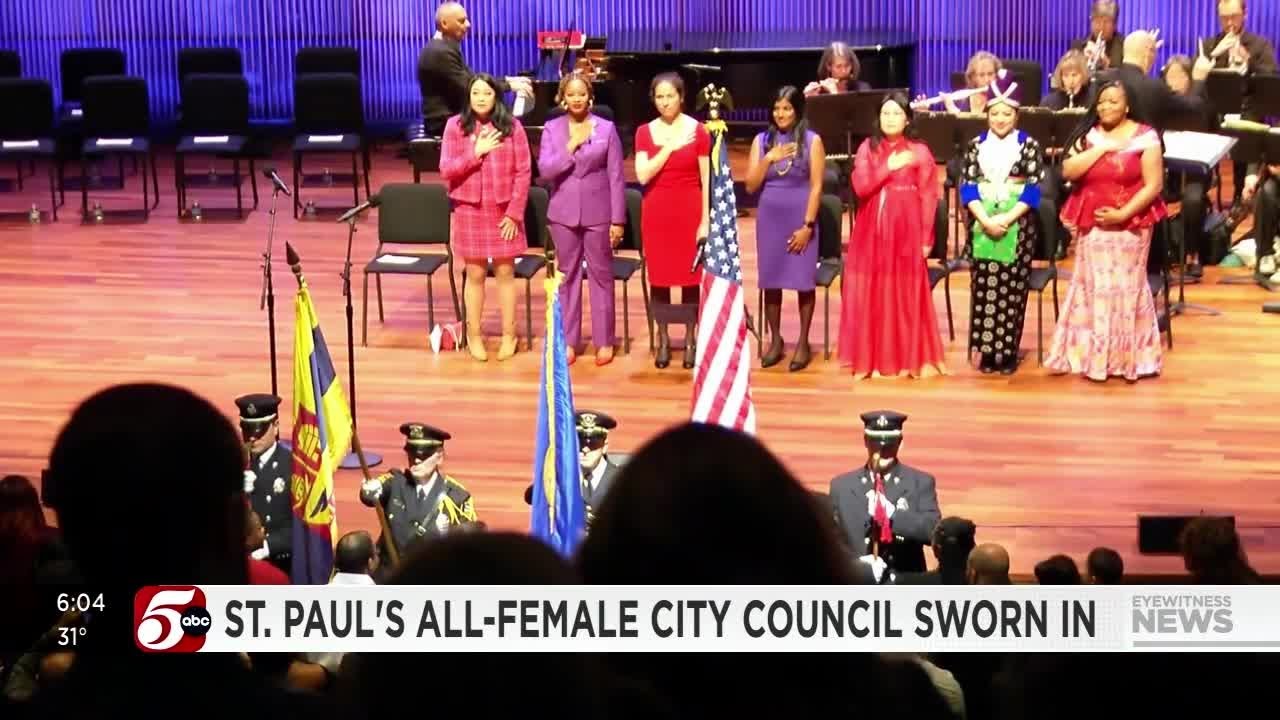 In historic moment, St. Paul’s first all-female city council sworn in ...