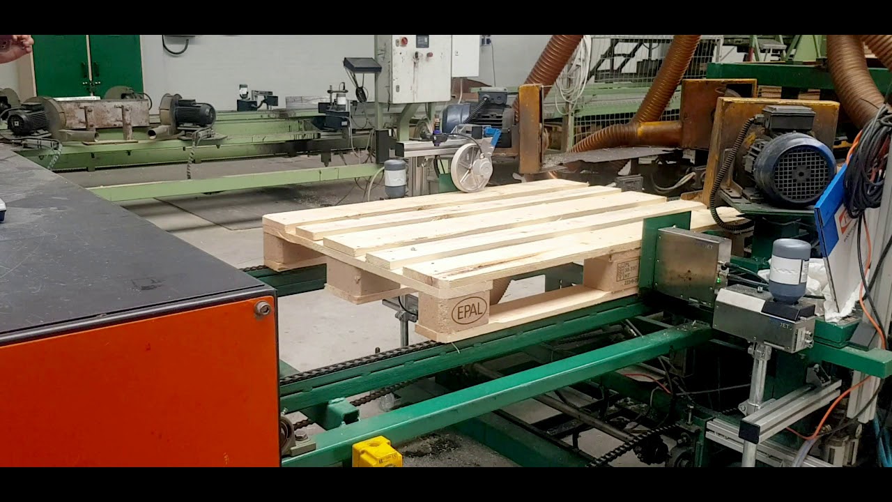 Automatic Ink Jet Marking on Wood Pallets - YouTube