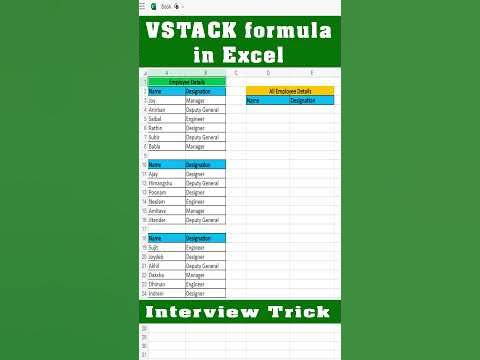 Mastering VSTACK Formula in Excel | Data vertical solution #Excel #DataAnalysis # ...