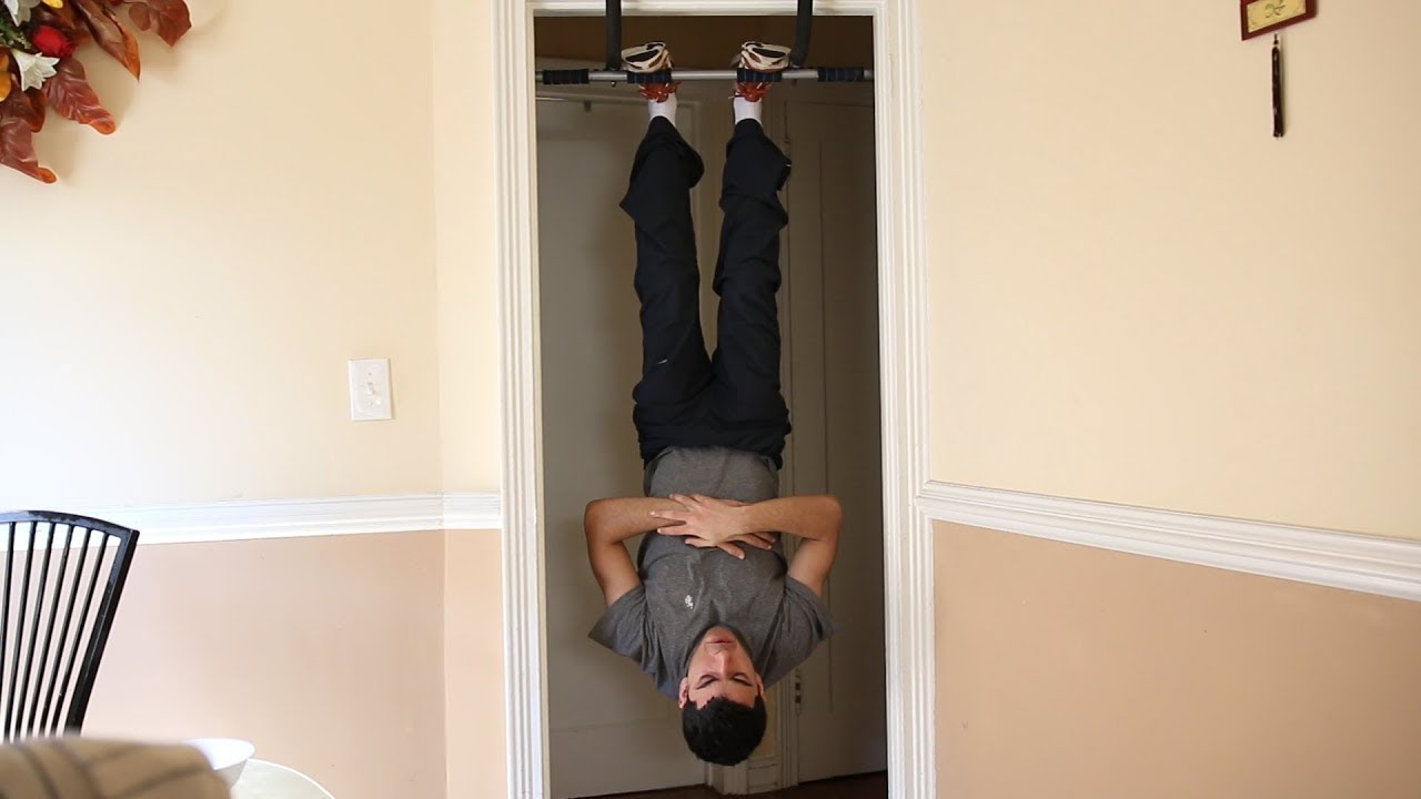 Trying to do an upside down pull up - YouTube