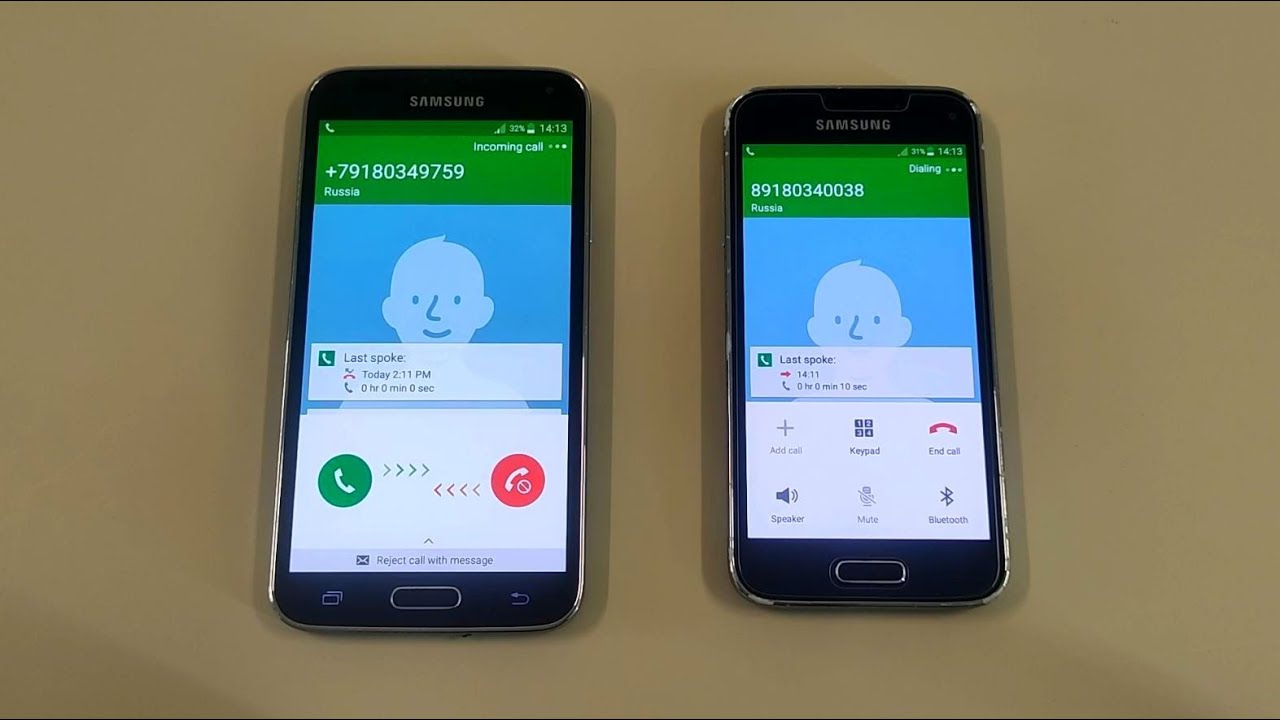 Samsung Galaxy S5mini + S5 Incoming call & Outgoing call at the Same ...