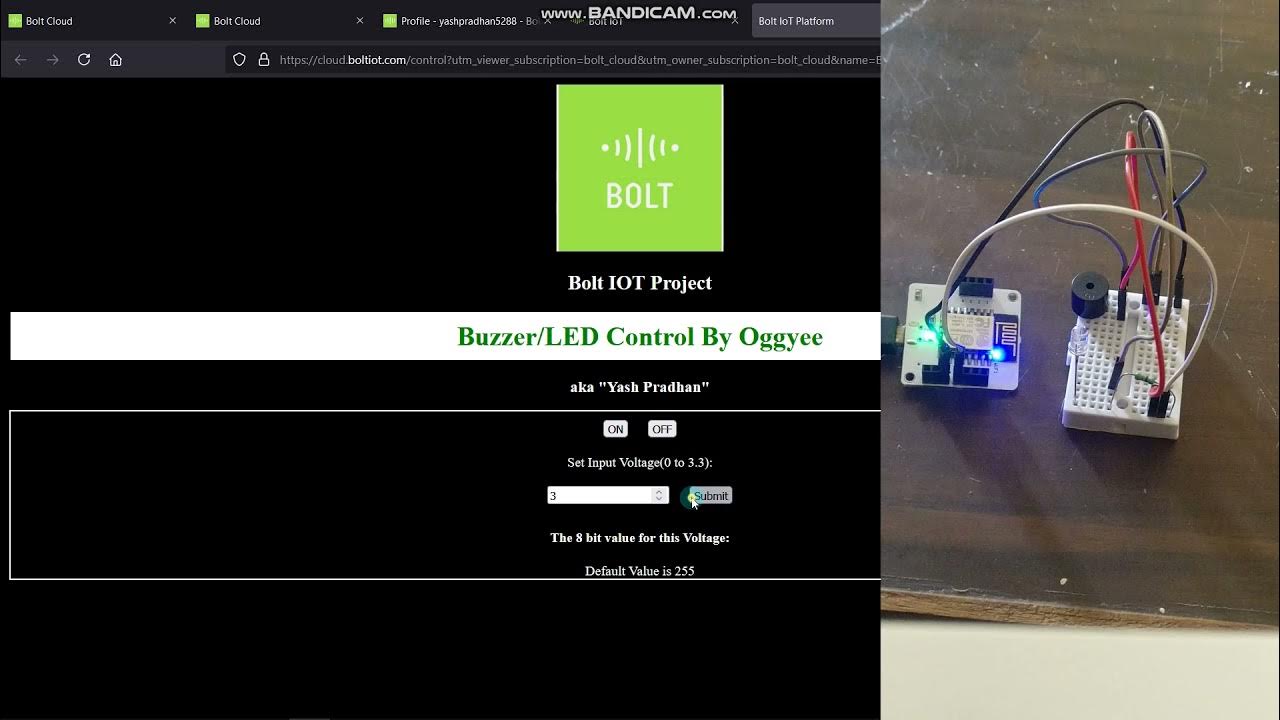 IOT based remote Buzzer/LED Control Using @Bolt IOT starter kit - YouTube
