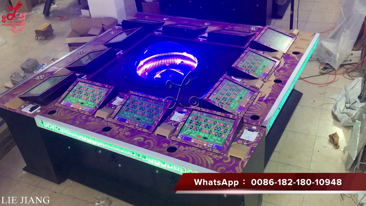 8/12 /16 seats 17 inch LED Roulette touch screen bingo game machine ...