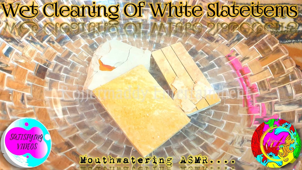 Slate Items Wet Cleaning | white Slate Items wet Cleaning video | # ...