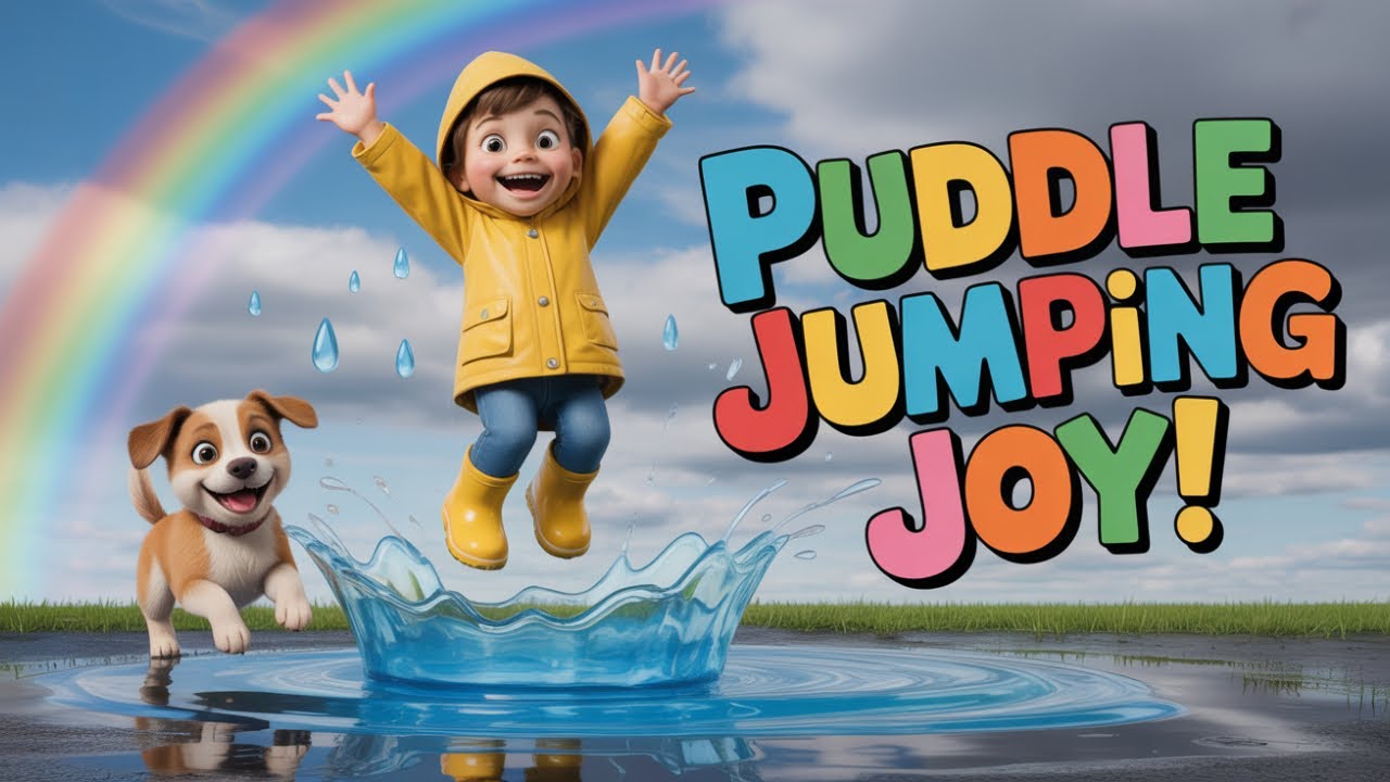 Puddle Jumping Joy 🌧️ | Happy Rainy Day Song for Kids | Dance & Sing ...