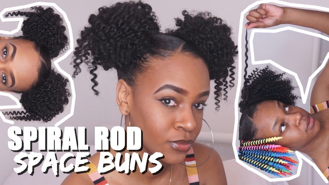 Messy Space Buns Using SPIRAL RODS! - YouTube