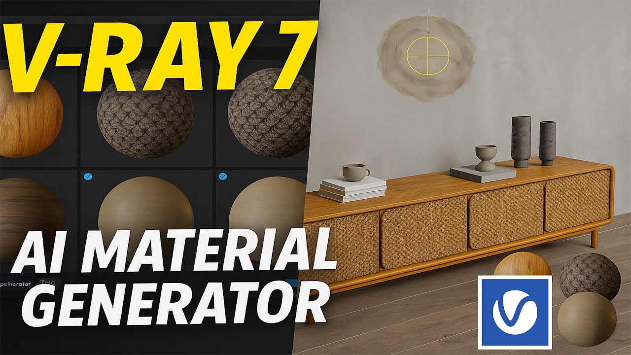 V-Ray 7 New Update 2 (Part 3) – AI Material Generator | kaboomtechx ...