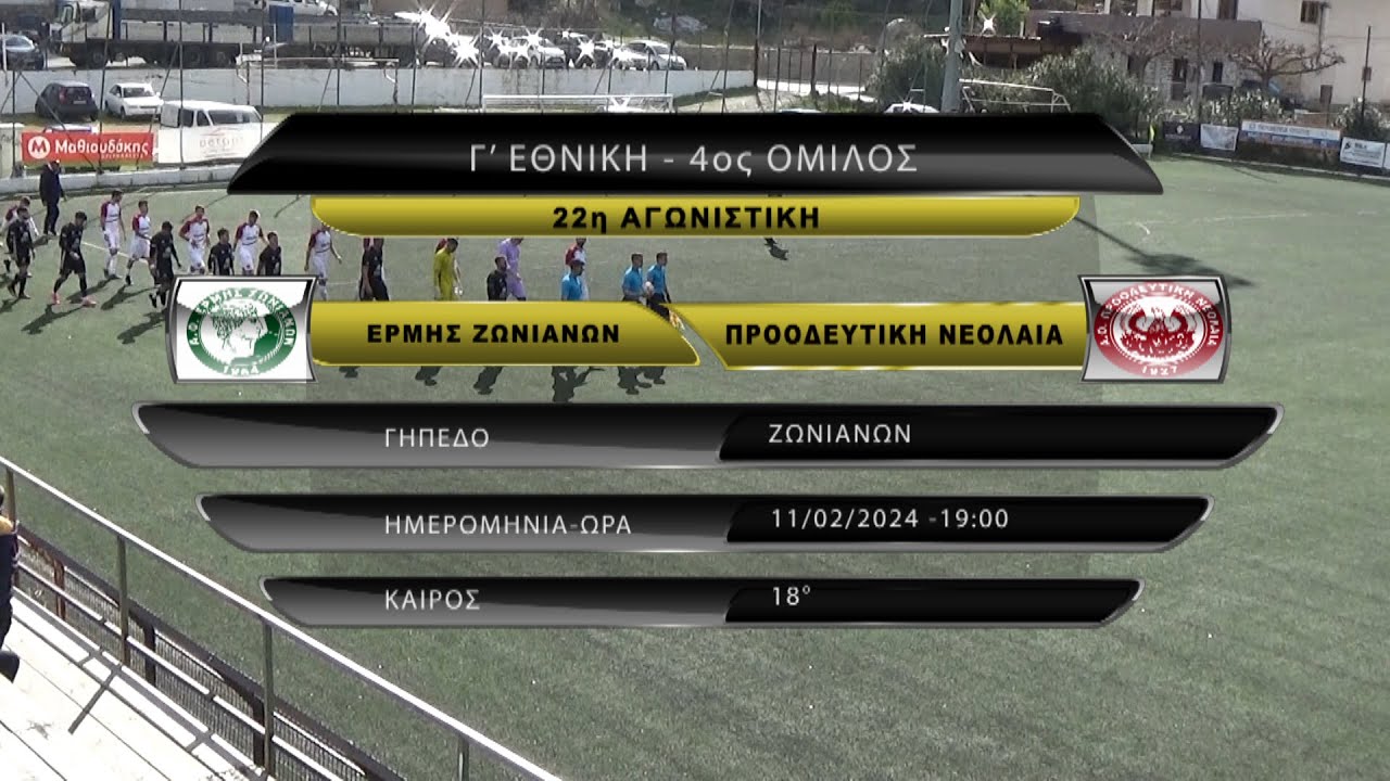 ΕΡΜΗΣ ΖΩΝΙΑΝΩΝ - ΠΡΟΟΔΕΥΤΙΚΗ ΝΕΟΛΑΙΑ 1-0 (best of) Γ' 22η ΑΓ 11/02/24 ...