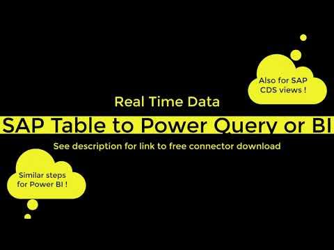 Connect SAP table data to Power Query or Power BI - 2025 - no coding needed - YouTube