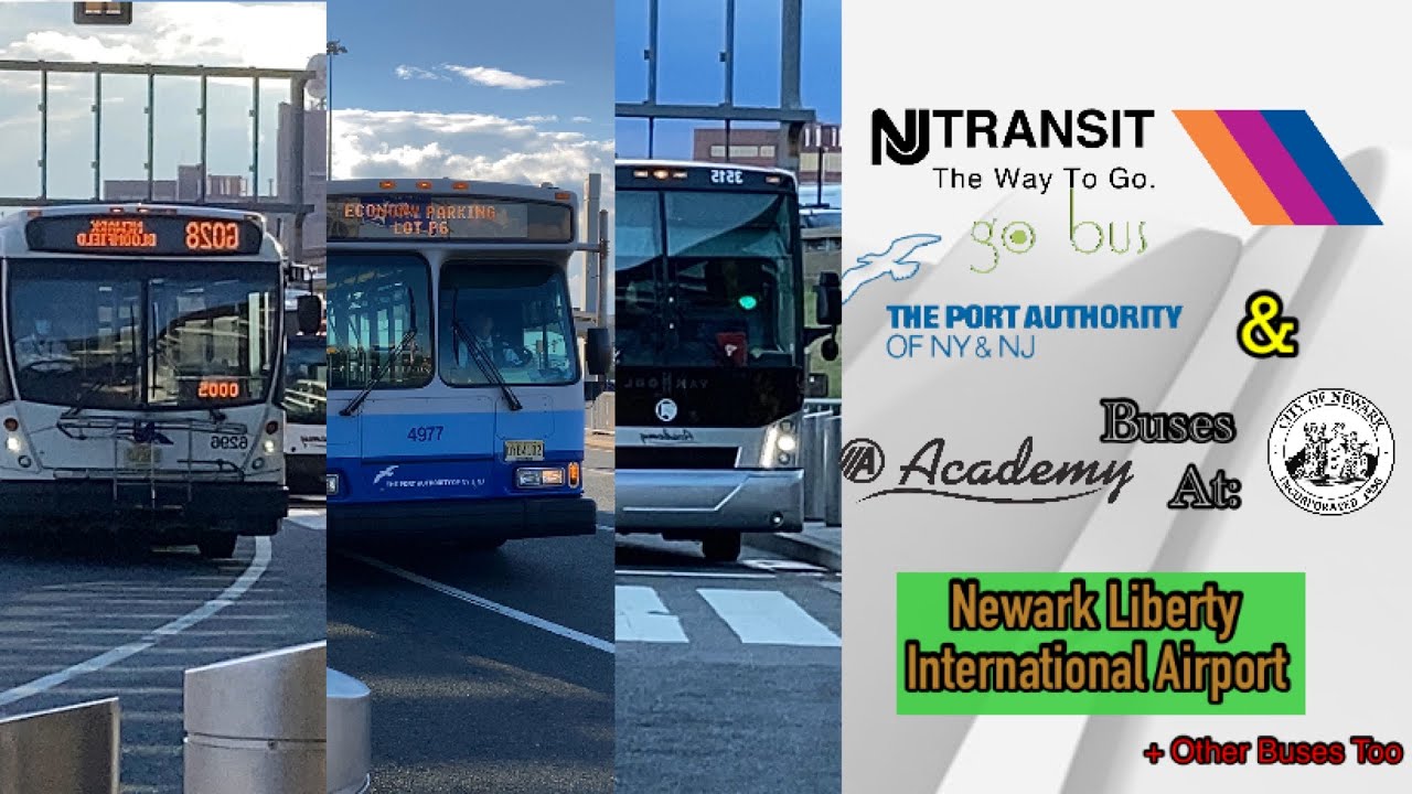 NJTransit, PANYNJ, & Academy Buses At Newark Liberty International ...