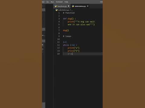 How to use indentation in python #pythonprogramming - YouTube