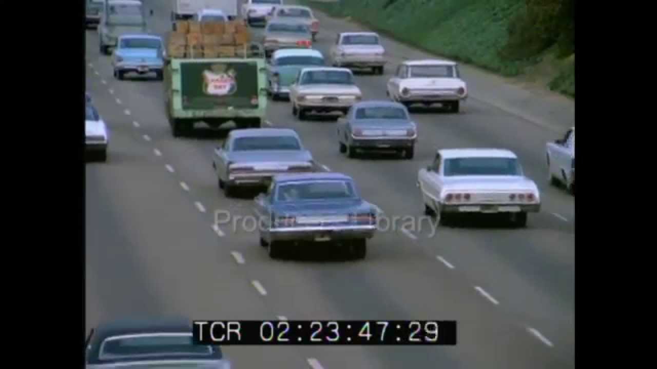 Los Angeles Traffic in 1973 - YouTube