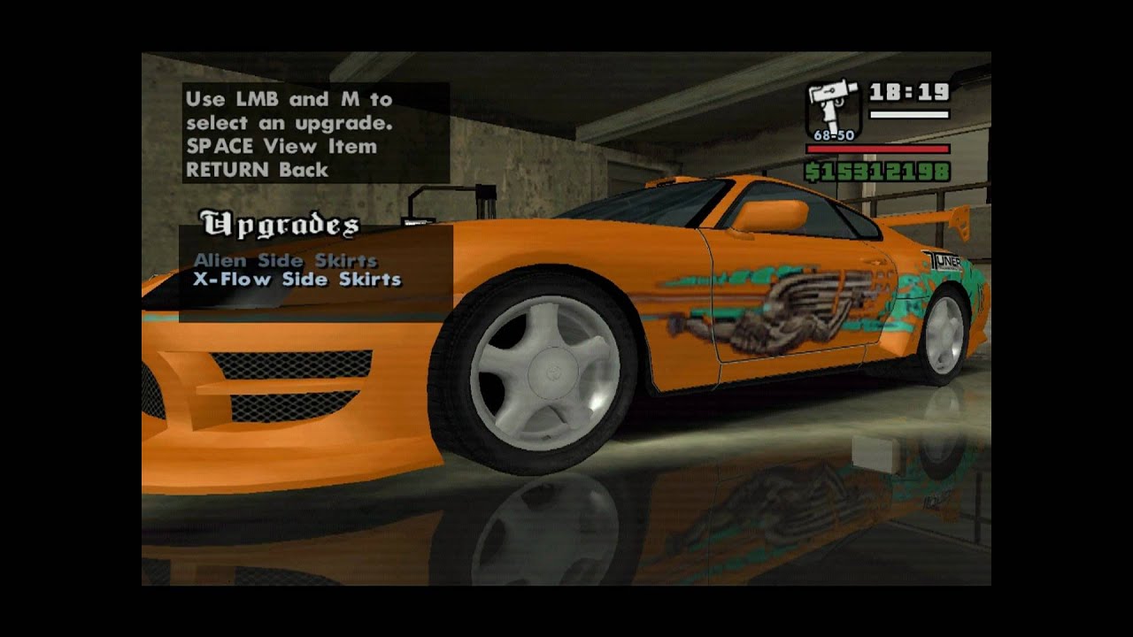 GTA SA: Toyota Supra FnF Tuning - YouTube