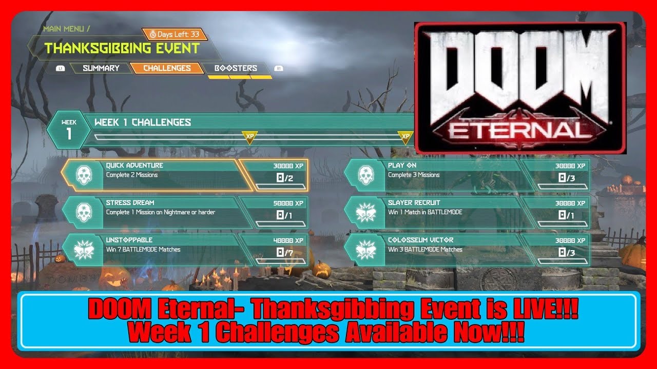 DOOM Eternal- Thanksgibbing Event is LIVE!!! - YouTube