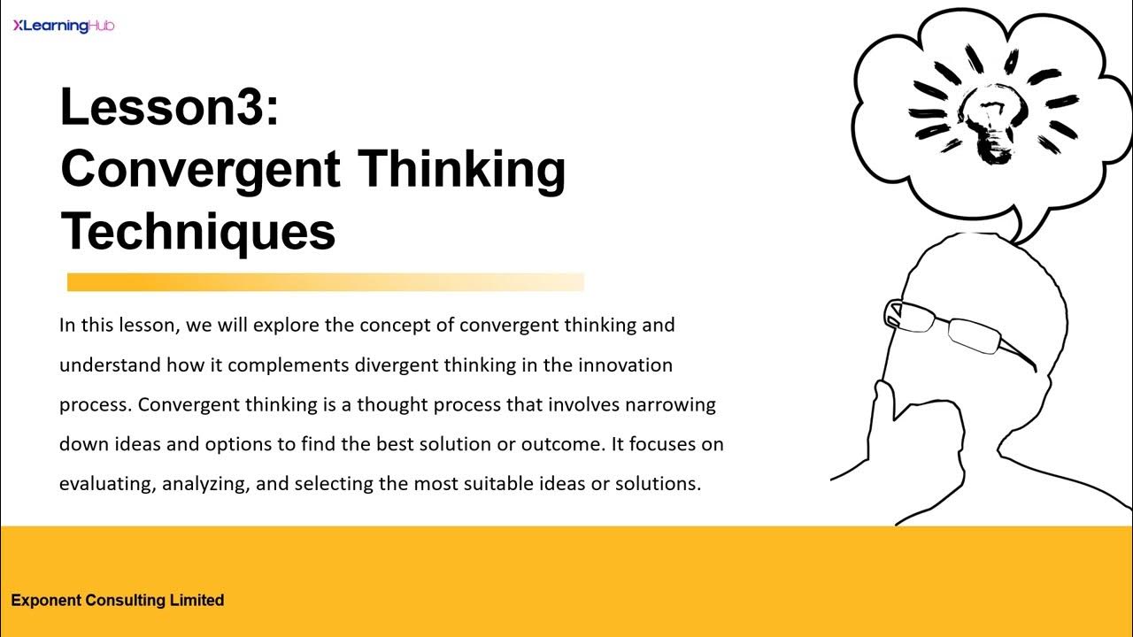 Lesson 3 Convergent Thinking Techniques - YouTube