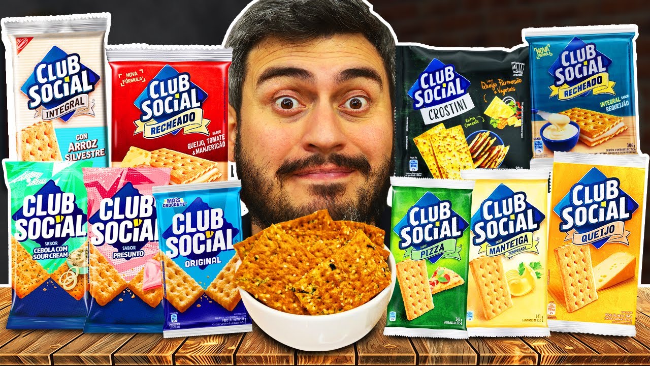 Provamos Todos os Sabores de Club Social (teste de sabor) - YouTube