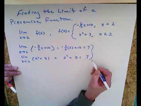 Limits of piecewise functions - YouTube