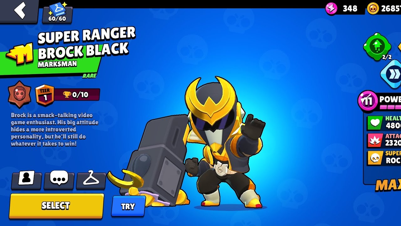 All Super Ranger Brock Skin Animations in Brawl Stars! - YouTube